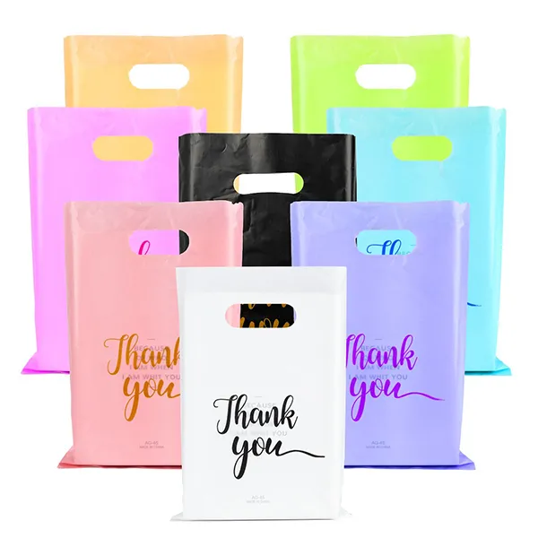 Durable Plastic Custom Die Cut Handle Bags for Retail Packaging - DSPPACK